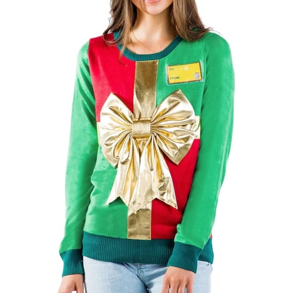 Tipsy Elves | Sweaters | Tipsy Elves Red Green Gold Ugly Christmas ...